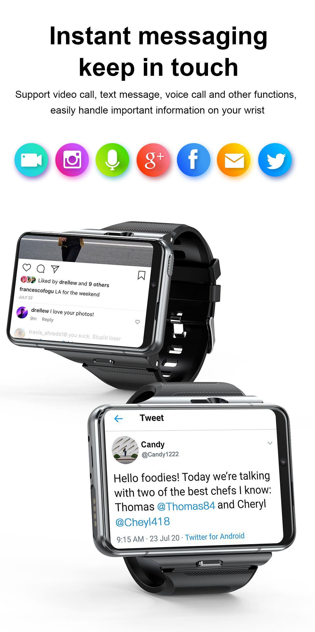 Buy Wholesale China Private Mold Big Screen 4g Smart Watch Reloj ...