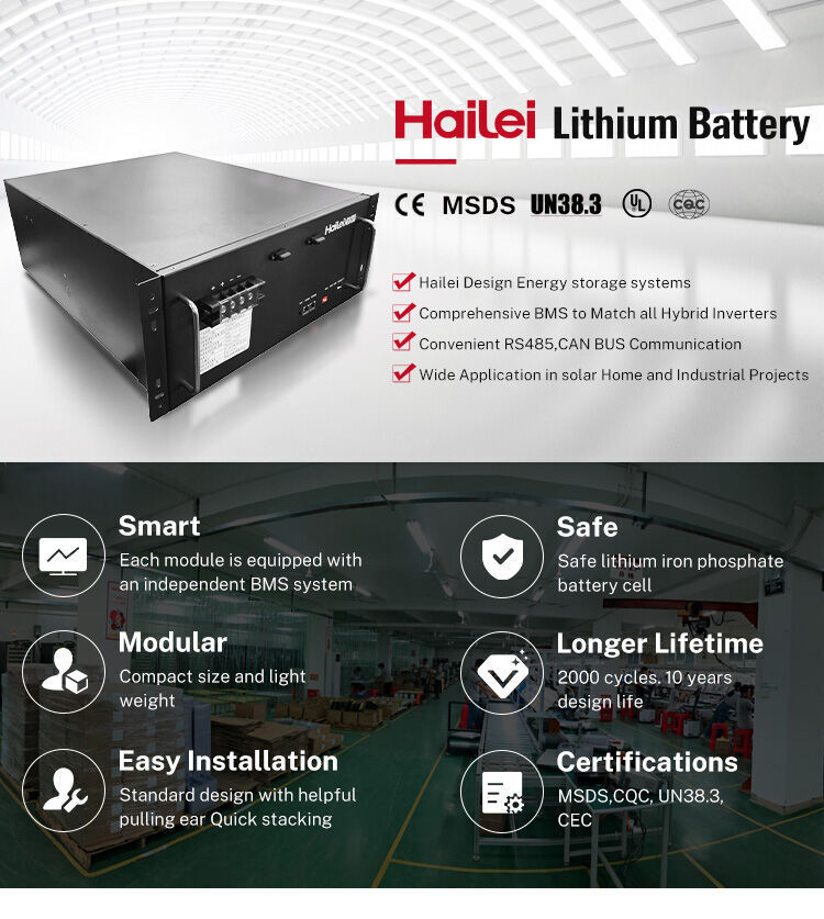 Hailei Energy Hot Sale 6500 Cycle Life With Lcd Display Lifepo4 Storage ...