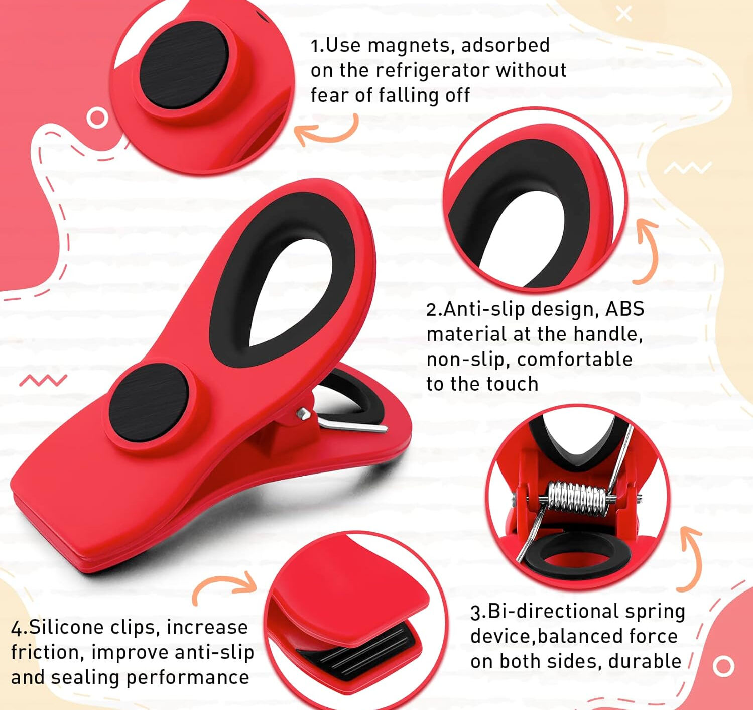 Buy Wholesale China Wholesale 6 Piece Bag Clips Set, Bag Holders ...