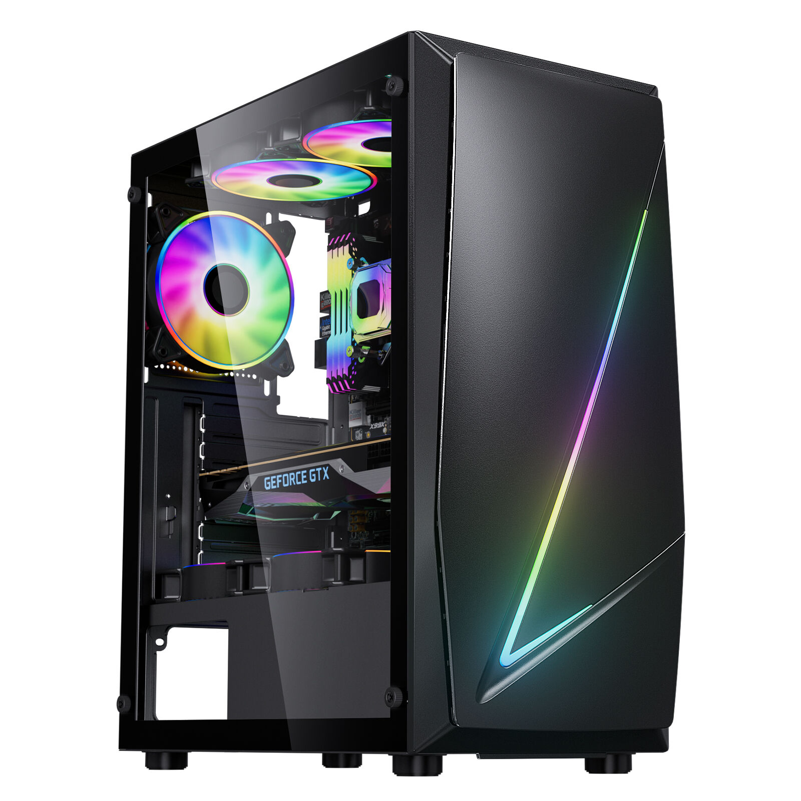 Buy China Wholesale Gaming Pc Atx Mid Tower Computer Pc Case With Side ...
