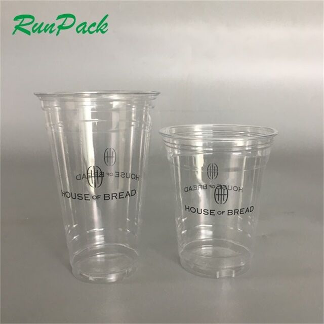 Custom Logo Printed 12oz 16oz 20oz 24oz Disposable Plastic Cups Clear ...