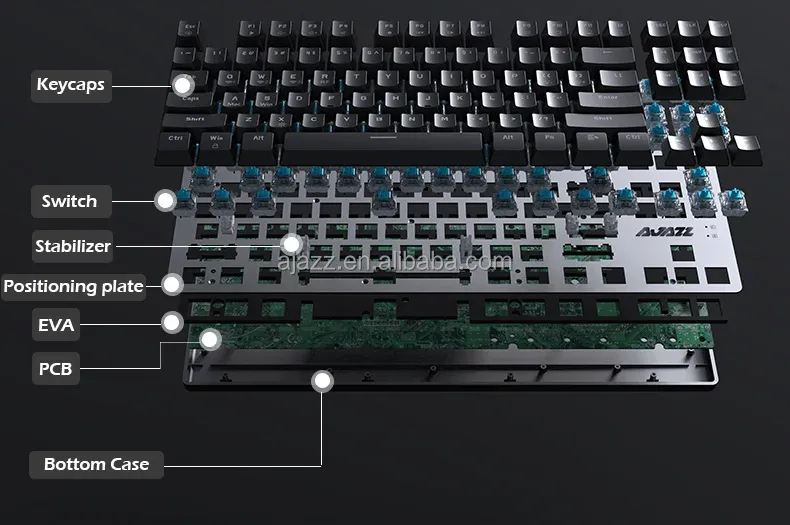 Buy Wholesale China Oem Ajazz Ak40pro 87 Keys Blue Lights Gaming ...