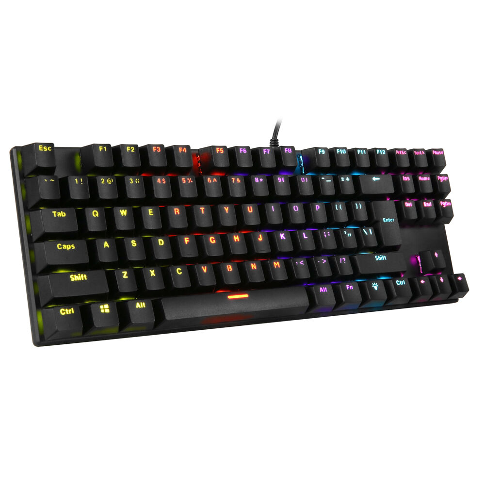 Cheap Price 87 Keys Tkl White Usb Wired Rainbow Led Mechanical Gaming ...
