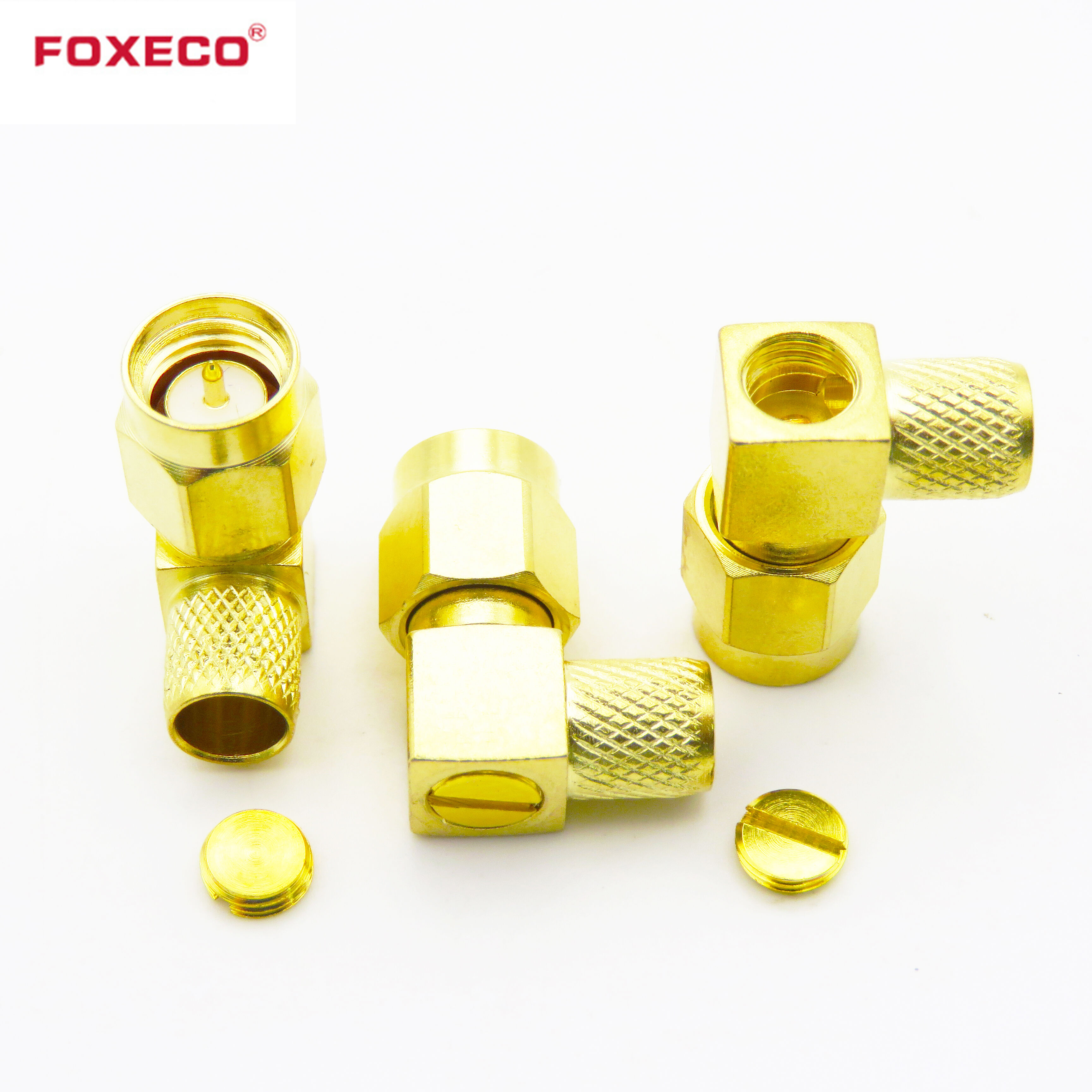 Foxeco Manufacture Plug Coaxial Connector Sma Adapter Rf Connector For Rg58 Rg174 Rg316 Sma