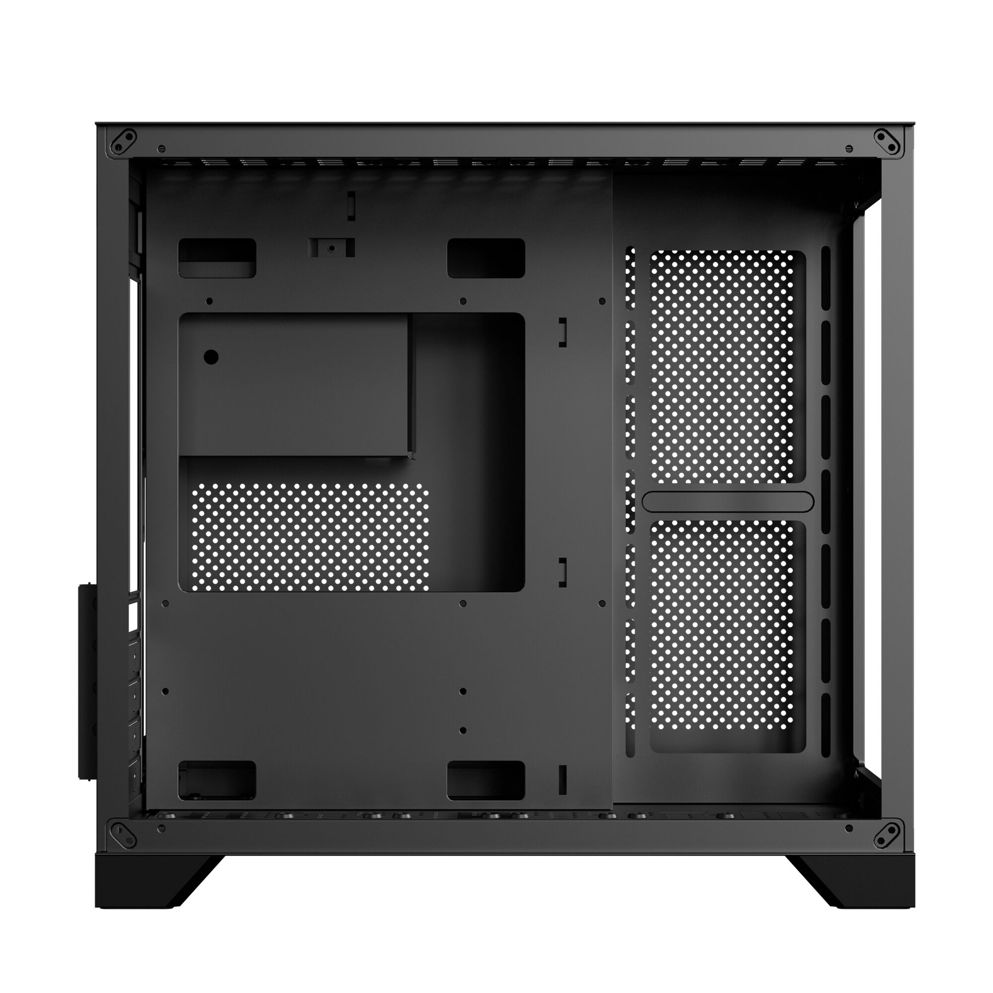 Good Quality Wide Cube Glass Aluminum Computer Case Pc Dual Chamber Atx ...