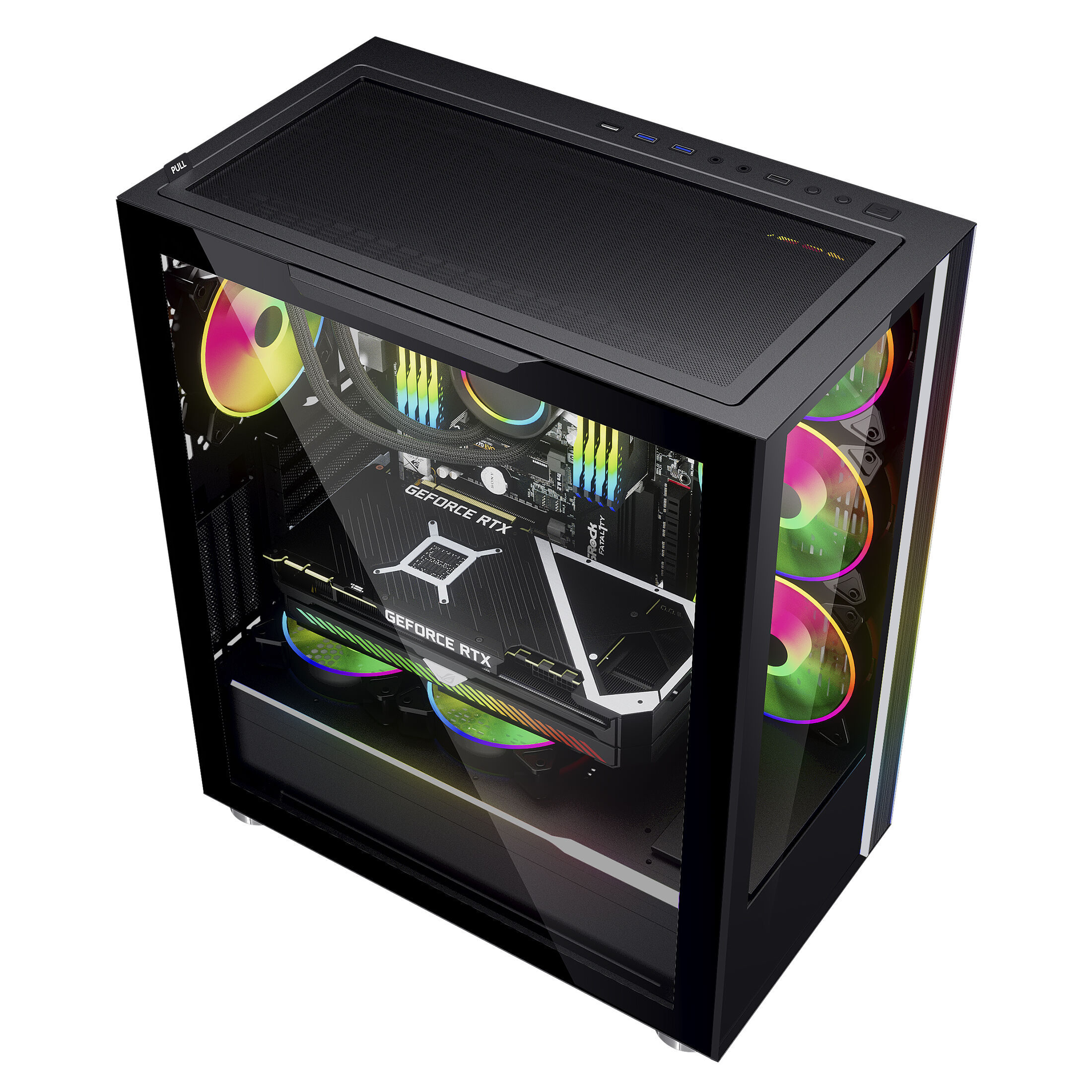 X02a Oem Odm Usb 3.1 Type C Tempered Glass Frameless Gaming Pc Cases ...