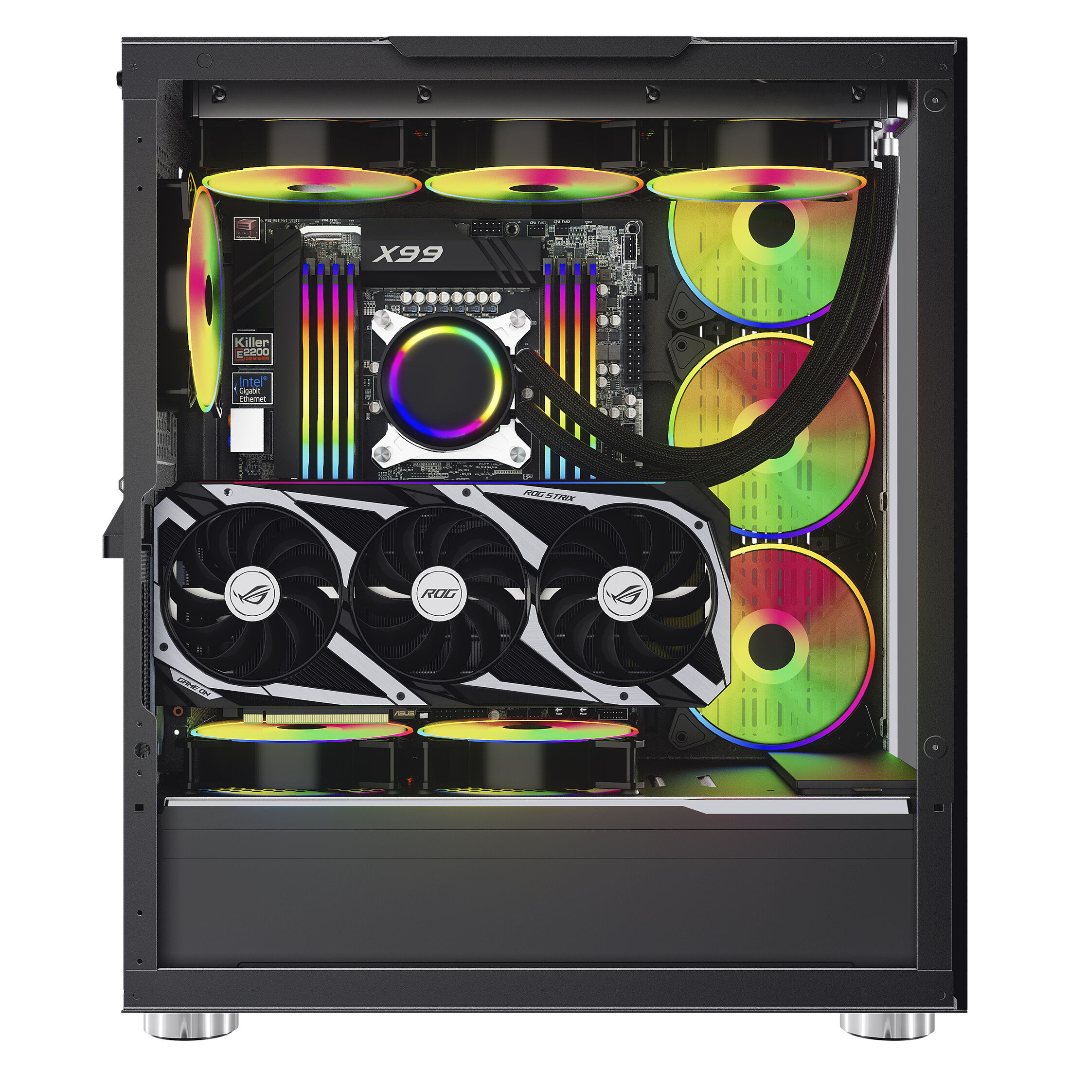 X01c Newest Designs Cool Gaming Pc Case Aluminum Alloy Frame Eatx/atx ...