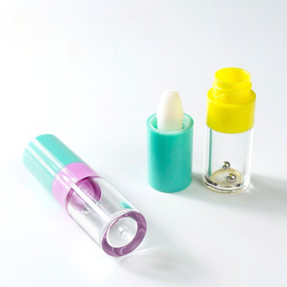 6ml Empty Lip Gloss Container 6ml Round Liquid Blush Tube With Sponge ...