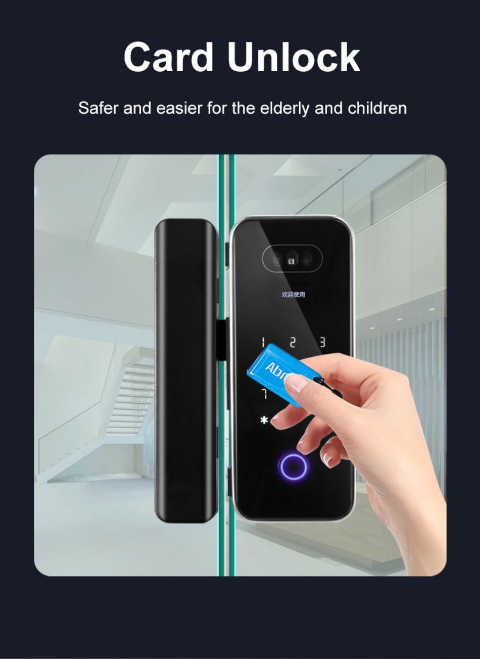 Buy Wholesale China Office Glass Door Lock Smart Fingerprint Card ...