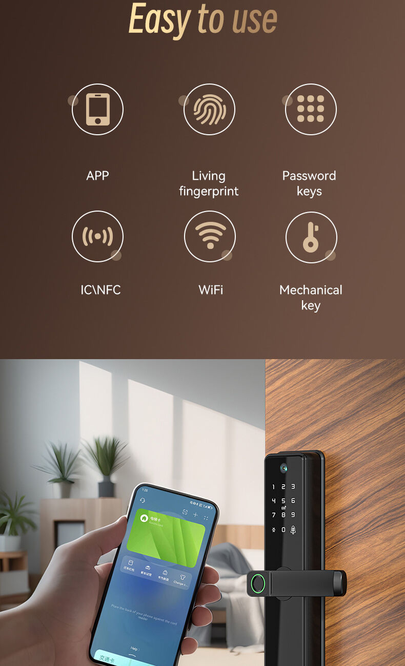 High Security Fingerprint Rfid Card Smart Lock Keyless Enter Lock For ...