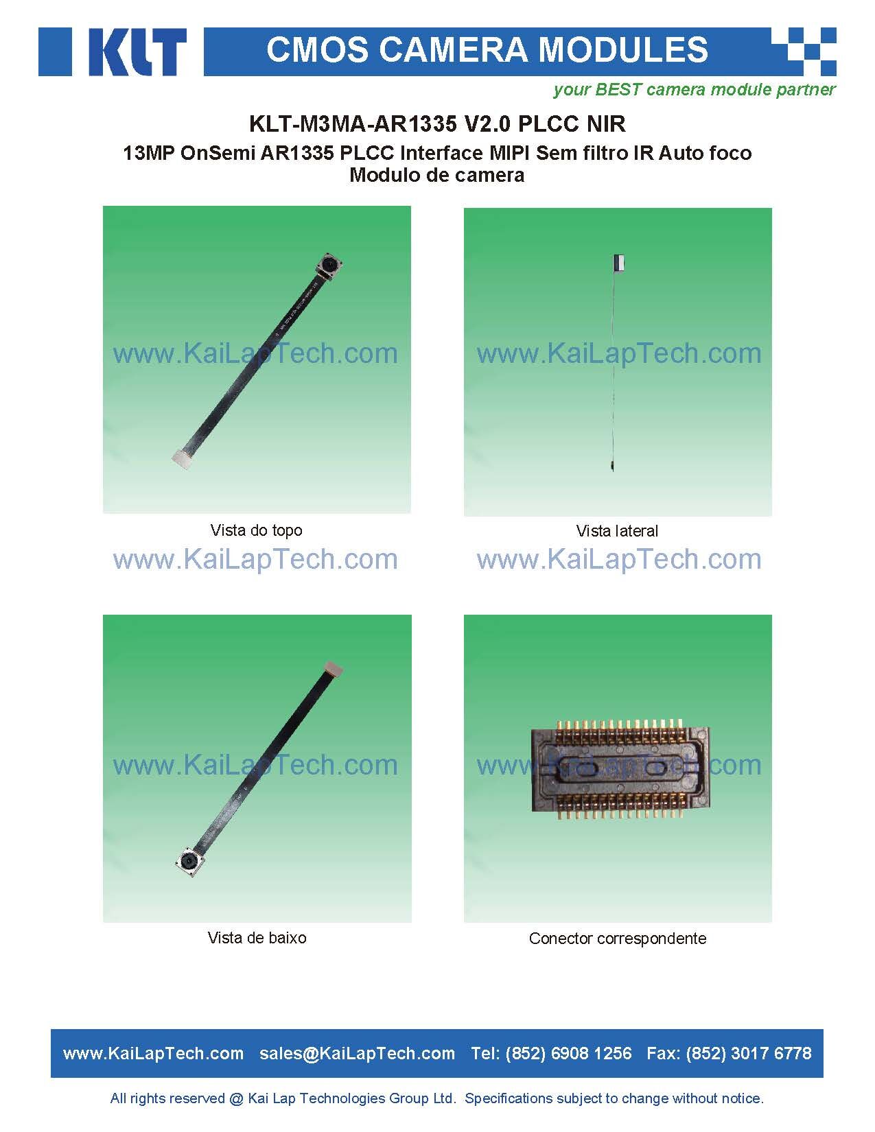 Buy Wholesale Hong Kong SAR Klt-m3ma-ar1335 V2.0 Plcc Nir 13mp Ar1335 ...