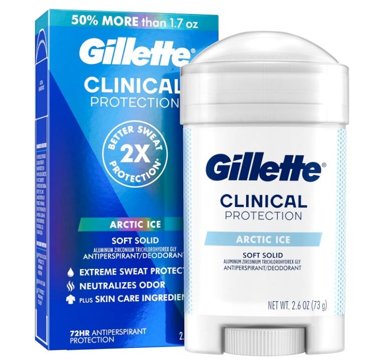 Gillette Clinical Protection Clear Gel Deodorant Cool Wave Gillette ...
