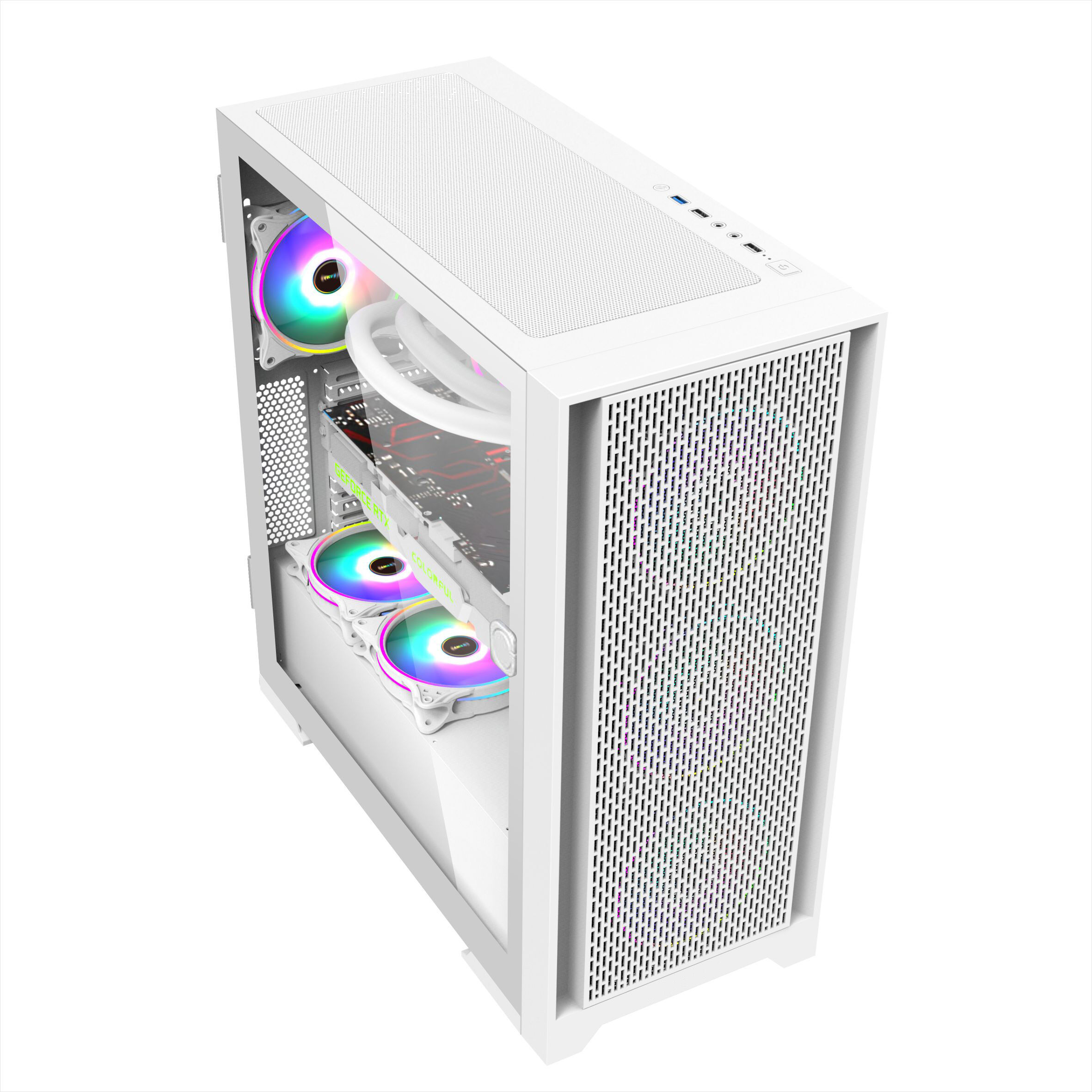 New Model E16c Black Metal Computer Pc Cases Towers Left Sides Glass ...