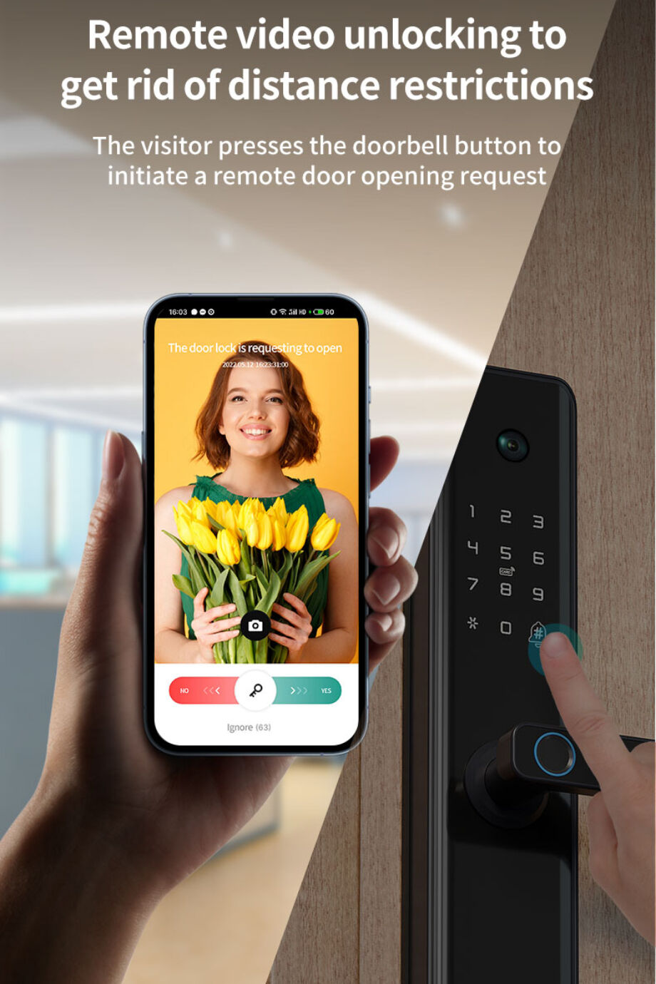 Hotel And School Camera Wooden Keyless Digital Wifi Electronic Qr Code ...