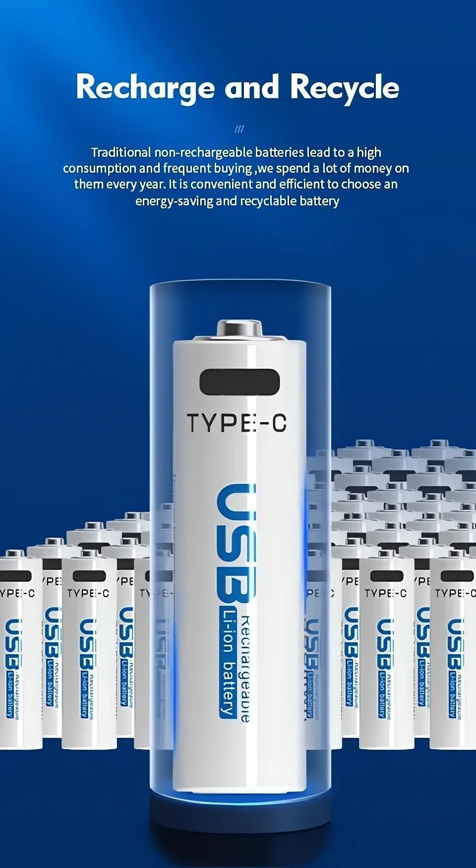 Buy Wholesale China Long Cycle Life Usb 1.5v Battery Aa 1700mah ...