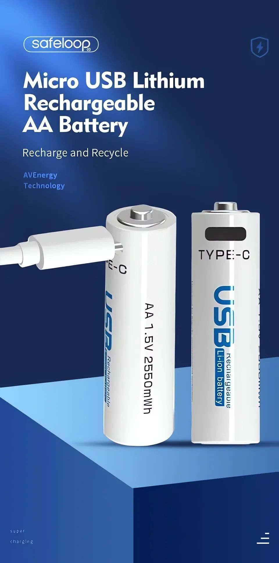 Buy Wholesale China Long Cycle Life Usb 1.5v Battery Aa 1700mah ...