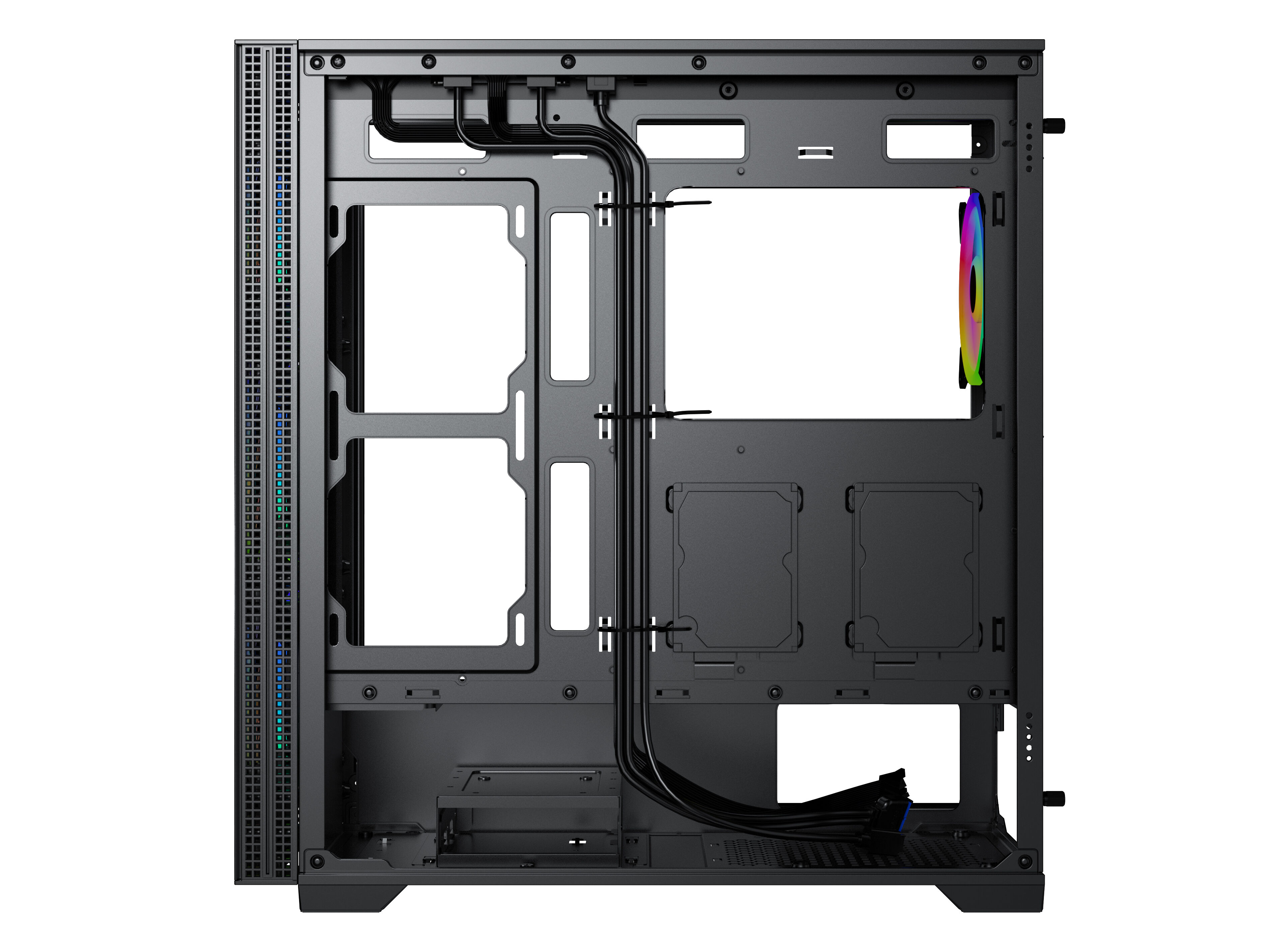 Independent Power Supply Compartment Computer Chassis Tempered Glass ...