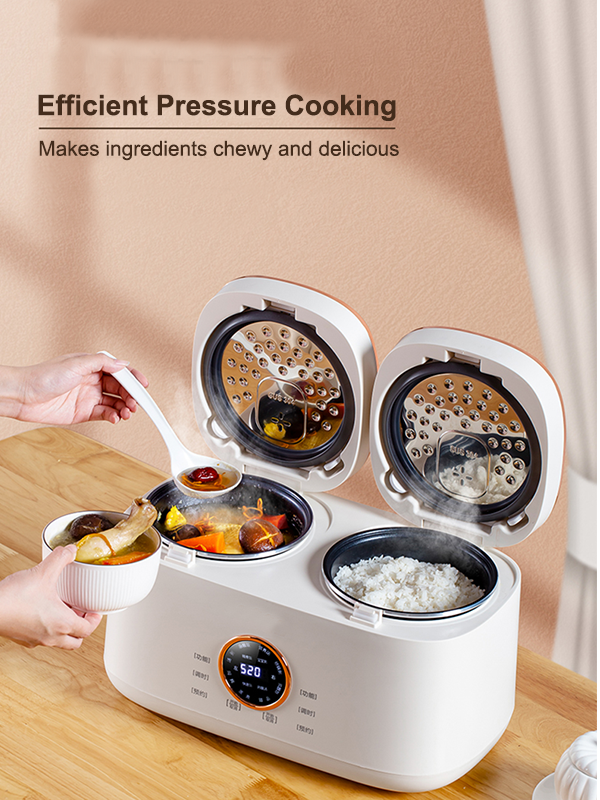 Eap 4l Electric Digital Pure White Rice Cooker With Non-stick 2l Double ...