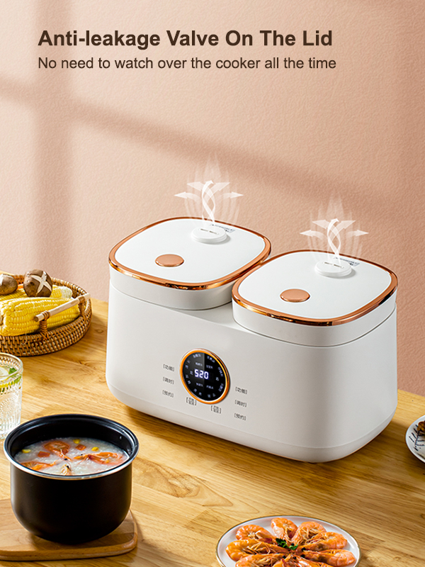 Eap 4l Electric Digital Pure White Rice Cooker With Non-stick 2l Double ...