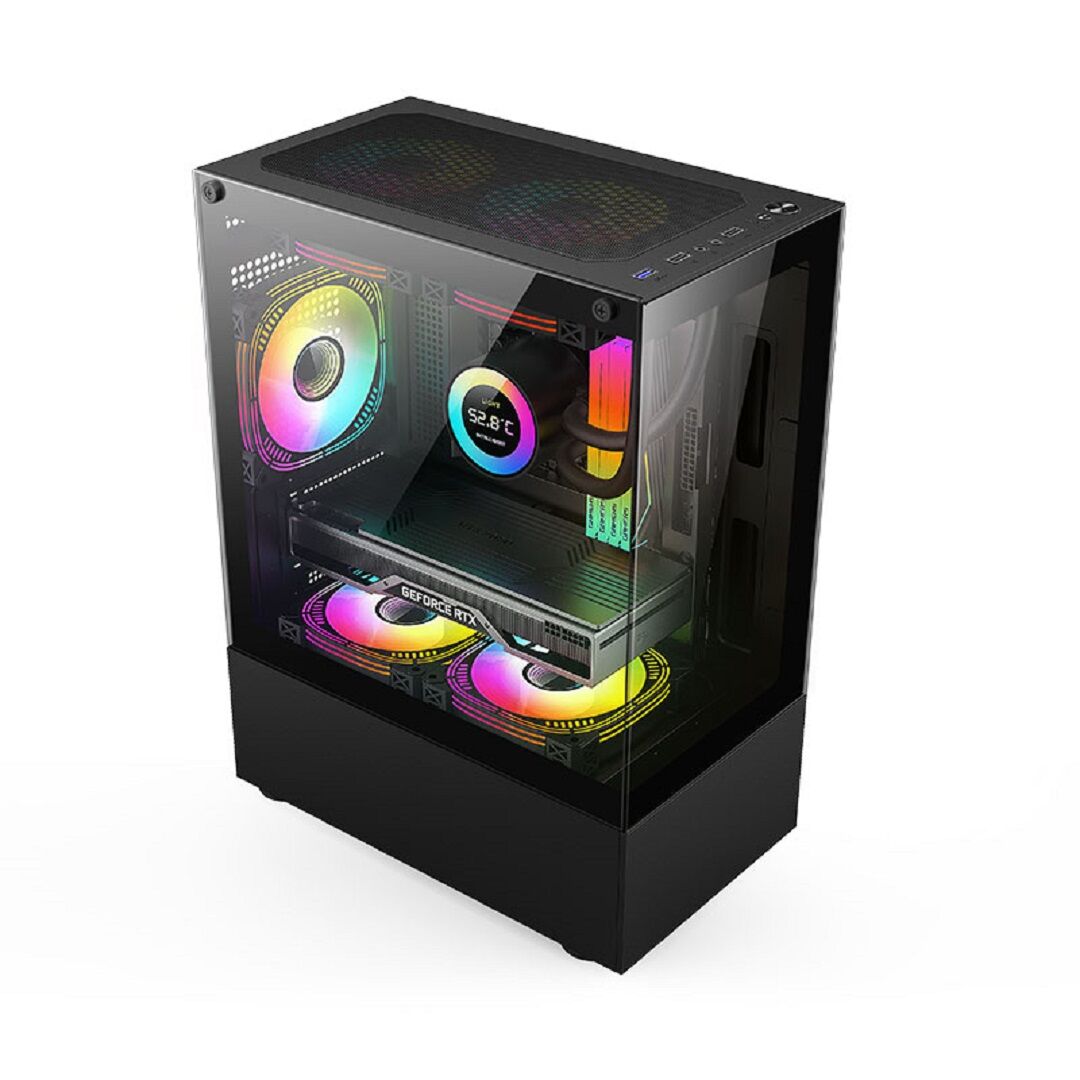 Gaming Full View Case Pc Gaiming Micro Atx Computer Case Gamer Mid ...