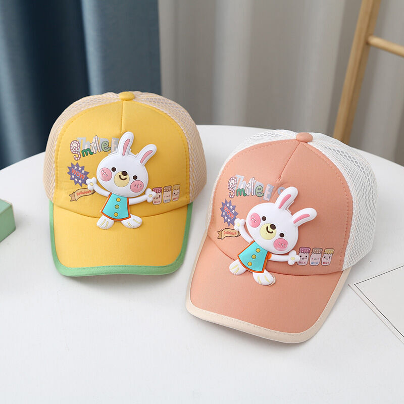 Kids Cartoon White Rabbit Caps Disney Boys Girls Cute Sun Hats Children ...