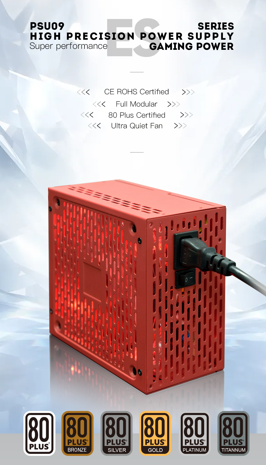 New Atx Pc Power Supply 650wd Apfc 80 Plus Psu For Desktop - China ...