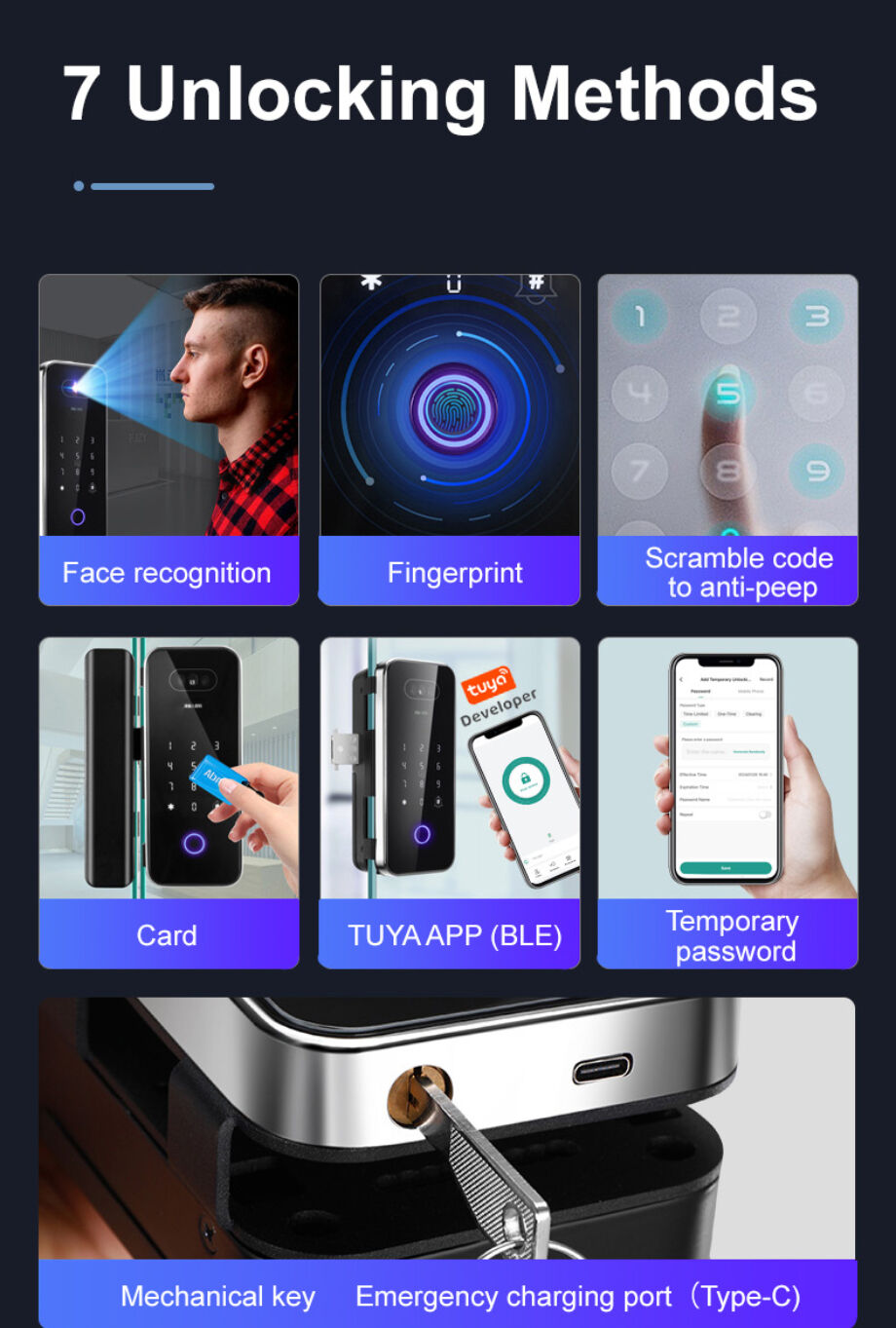 Hot Sale Fingerprint Digital Password Keyless Apartment Home Room Lock ...