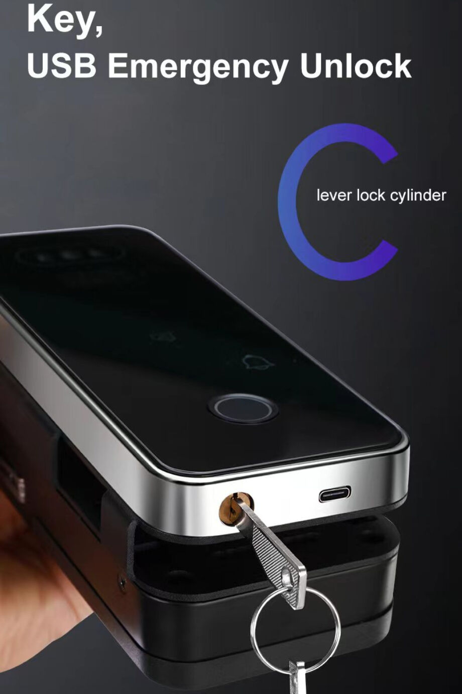 3d Face Recognition Stainless Steel Glass Door Fingerprint Tuya Smart