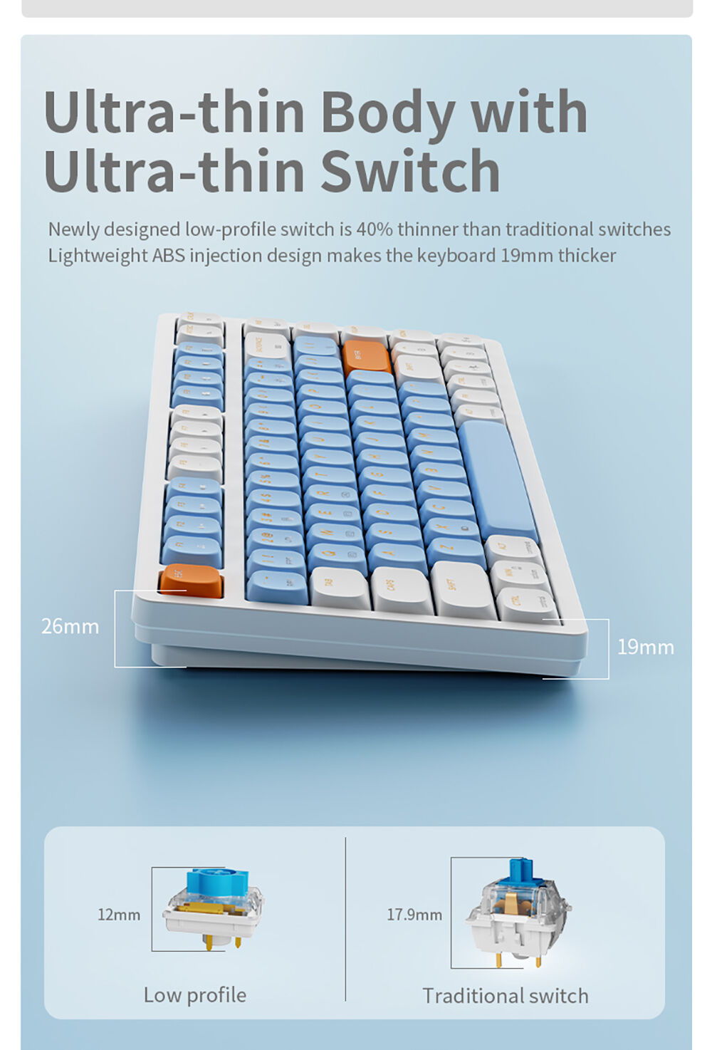 Buy Wholesale China Oem Ajazz Ak832 Pro Low Profile Mechanical Keyboard ...