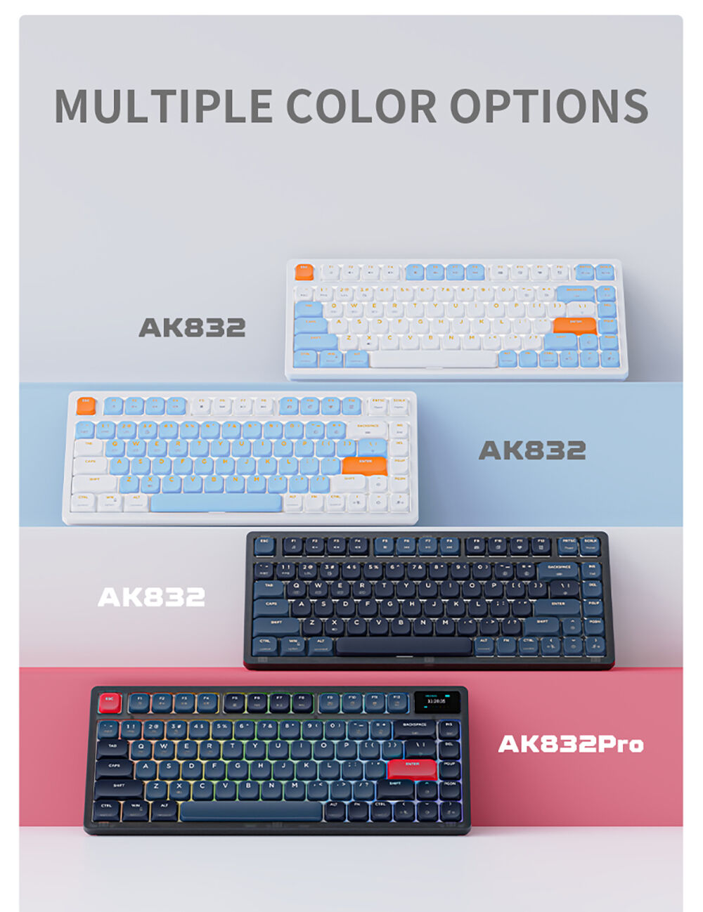 Buy Wholesale China Oem Ajazz Ak832 Pro Low Profile Mechanical Keyboard ...