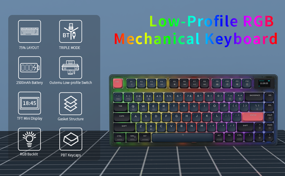 Buy Wholesale China Oem Ajazz Ak832 Pro Low Profile Mechanical Keyboard ...