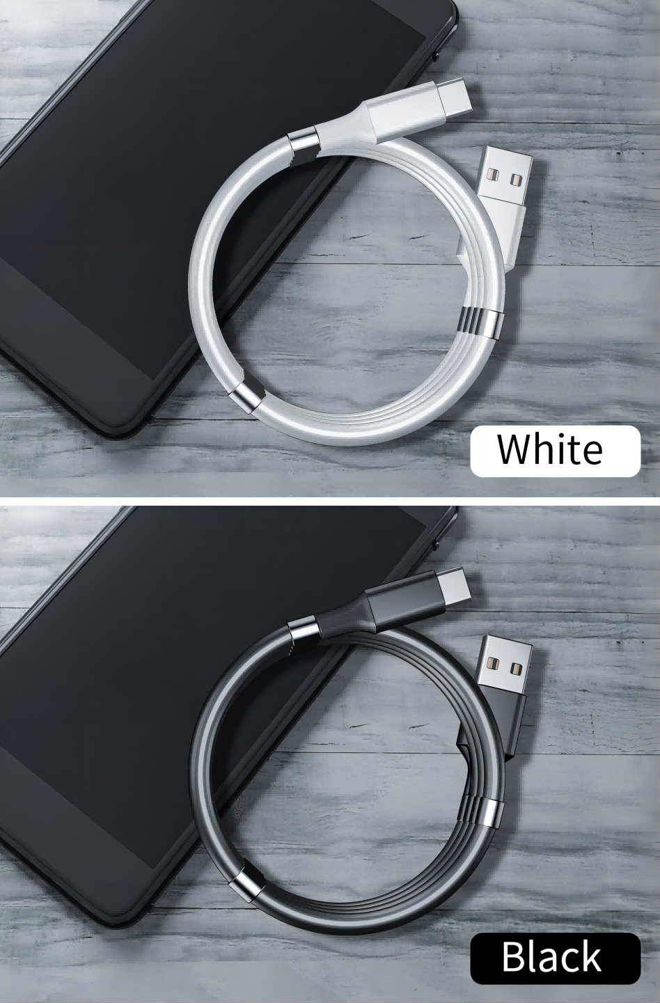 Super Calla Self Winding Magic Rope Fast Charging Magnetic Usb 3.1 Type ...