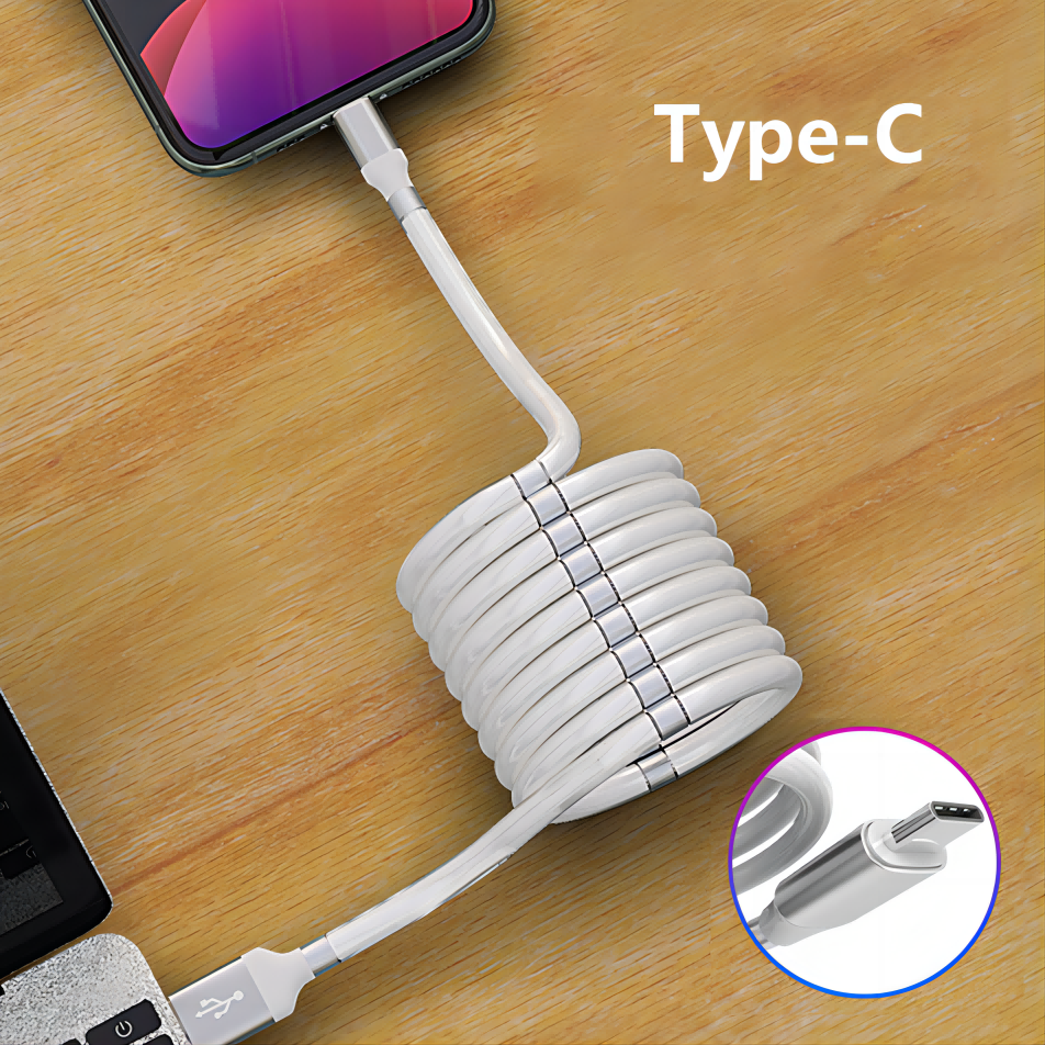 Super Calla Self Winding Magic Rope Fast Charging Magnetic Usb 3.1 Type ...
