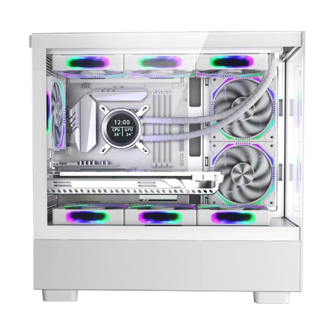 Panoramic Side See-through Panel Gaming Pc Case M-atx Gaming Computer ...