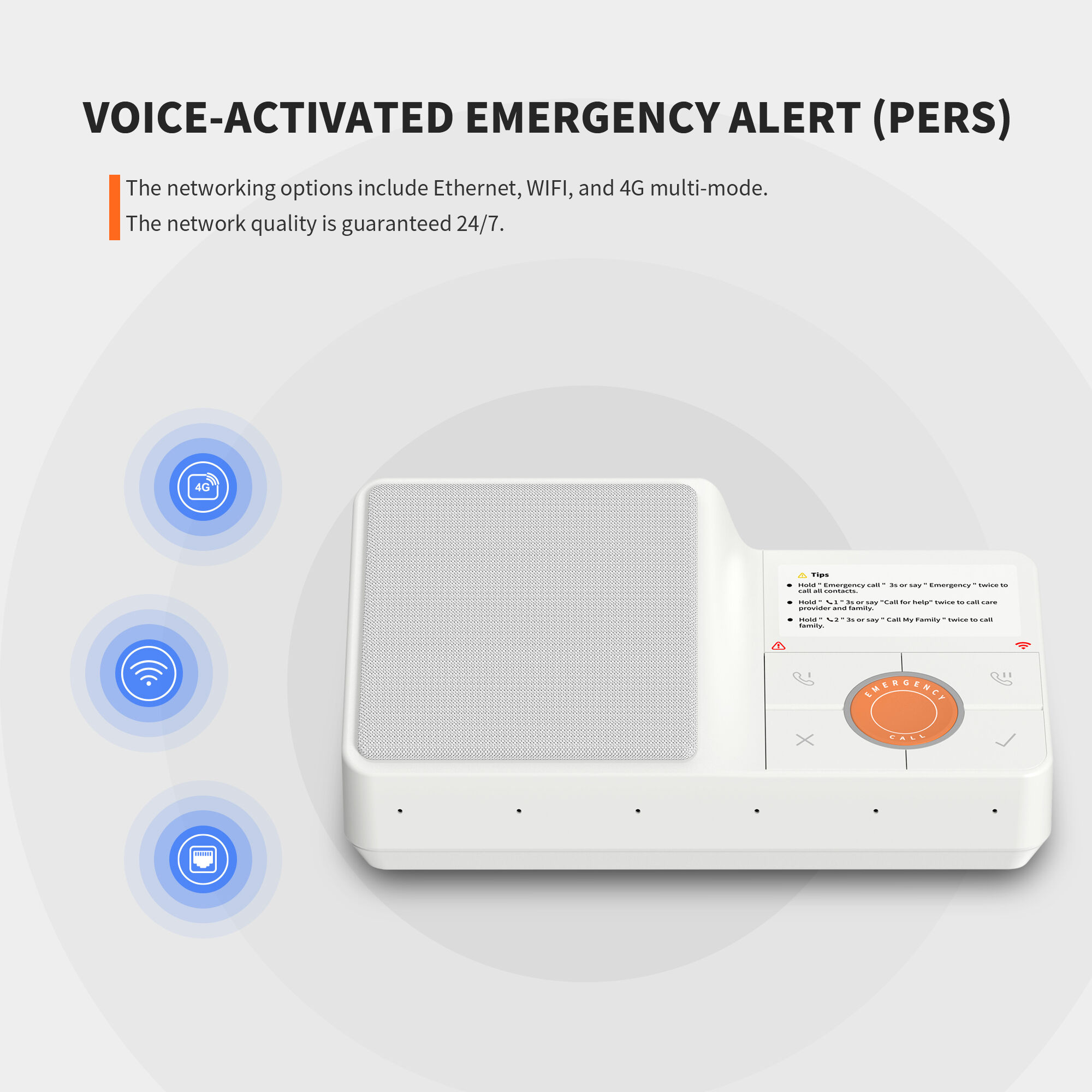 Voice Activated Medical Alert For Elderly Care, Personal Emergency ...