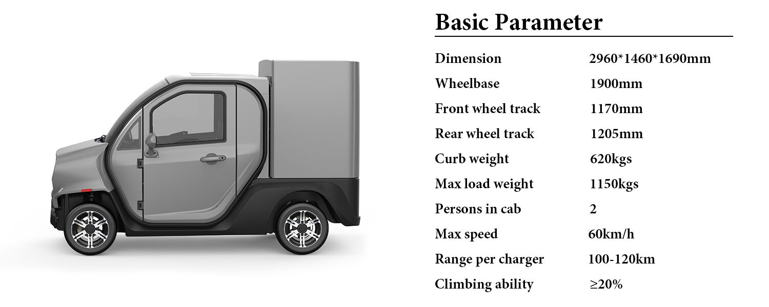 Good Price New Energy 2 Seater Battery Powered 60km/h Electric Cargo ...