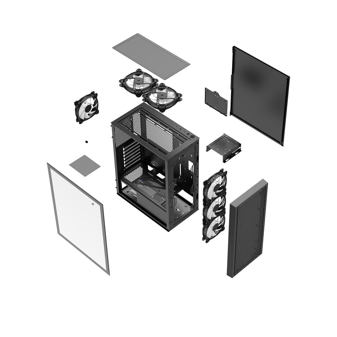 Super Heat Dissipation Hollow Panel Atx Gaming Computer Case Classic ...