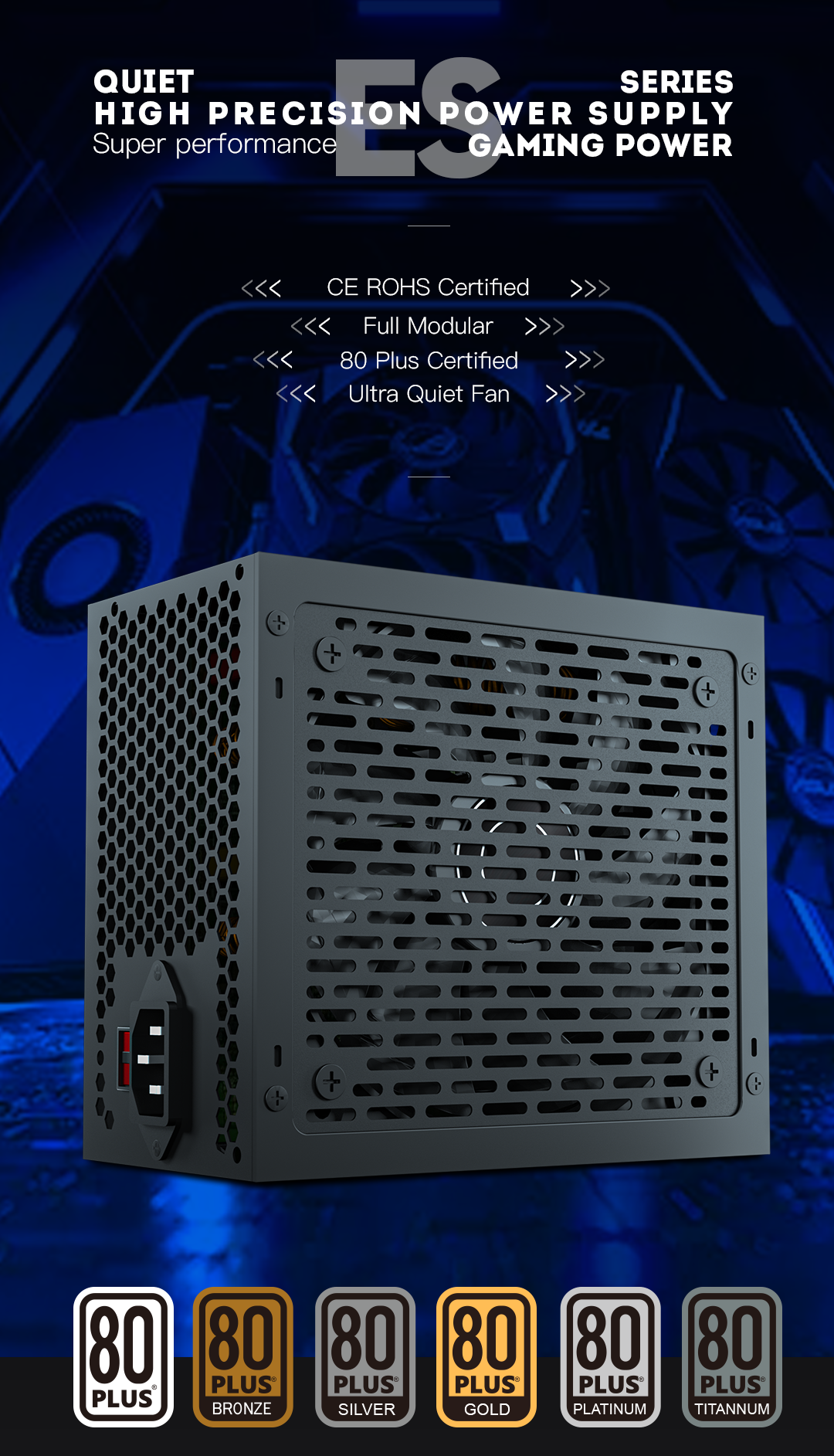 Gaming Computer Psu Power Supply 250wf/300w/400w/500w Atx Computer ...