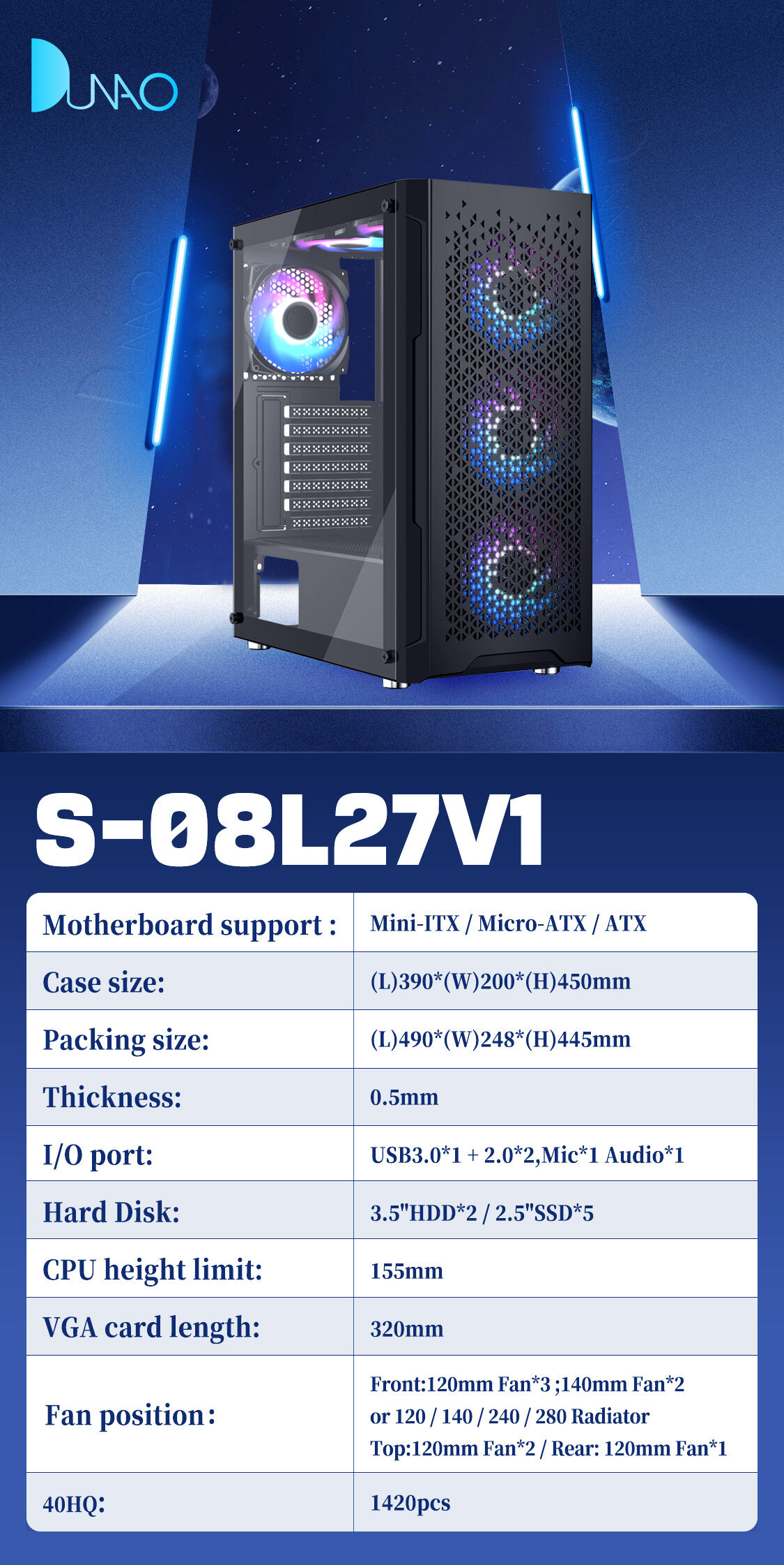 Best Price Customized Desktop Case Chassis Glass Transparent Case ...