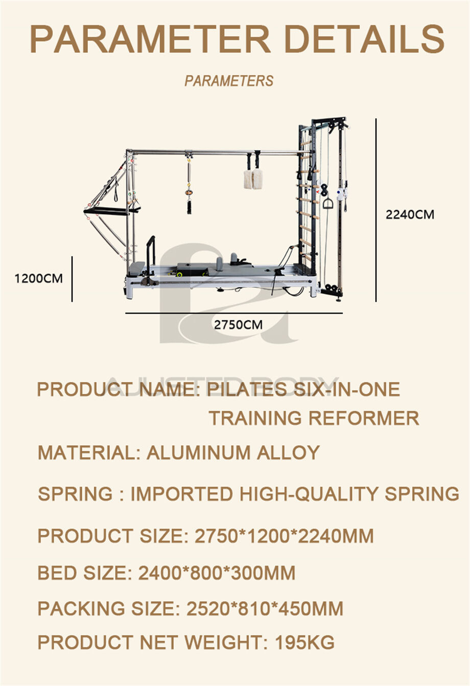 Pilates Core Bed Reformer Full Tower Fitness Equipment Aluminum ...