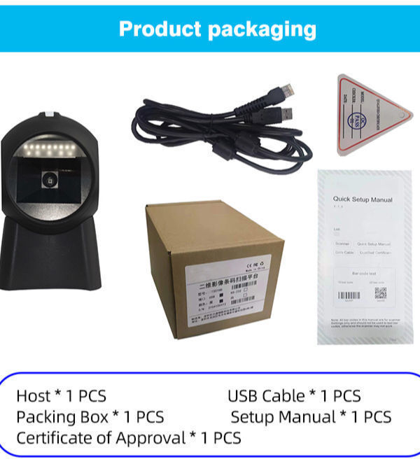 Bulk Buy China Wholesale Desktop Corded Qr Code Scanner Reader 2d Qr Code Omnidirectional ...