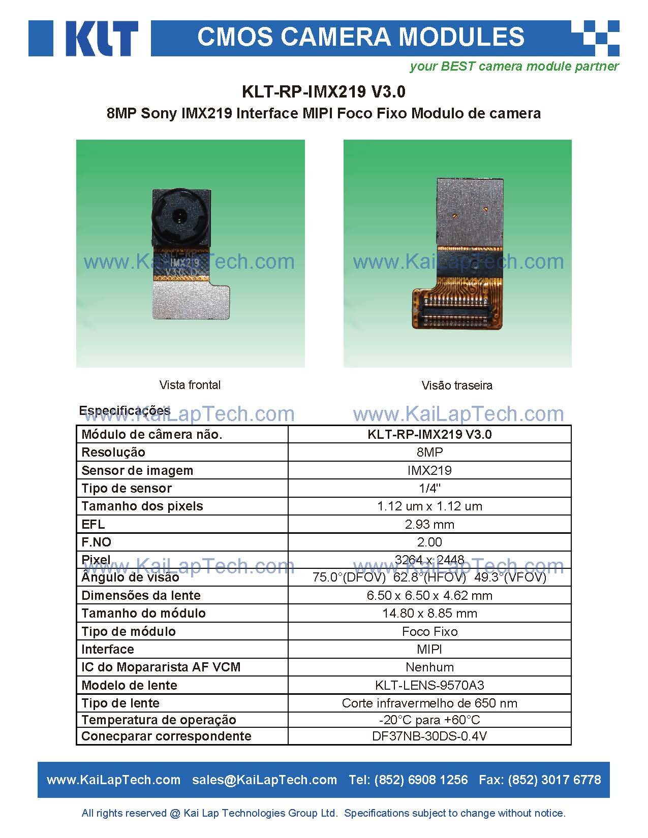 Buy Wholesale Hong Kong SAR Klt-rp-imx219 V3.0 8mp Imx219 Interface ...