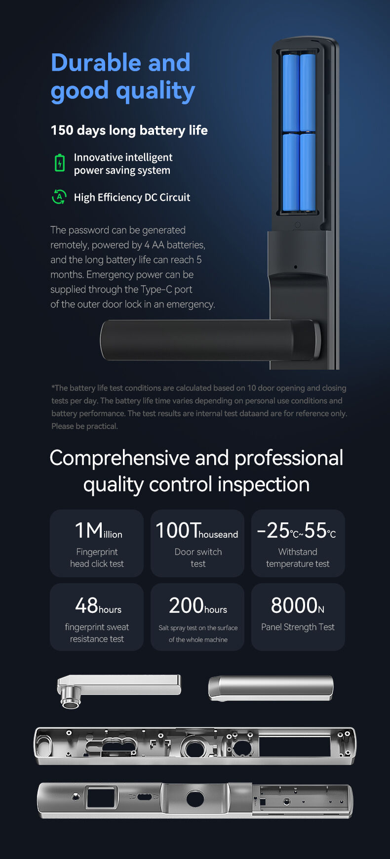 Wholesale Price Intelligent Aluminum Door Lock Smart Lock With Tuya App ...