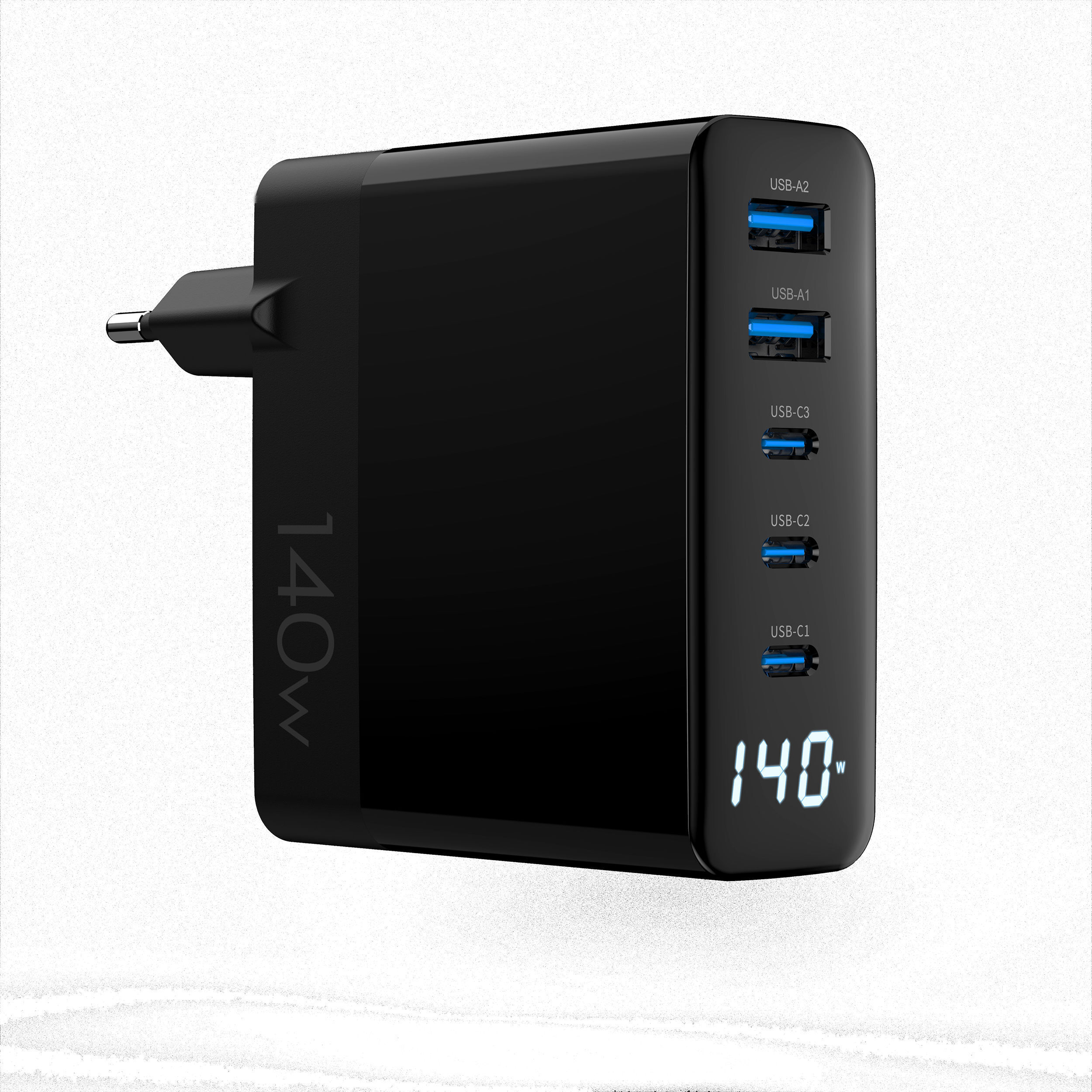 Universal Multi Port 140w Usb C Wall Charger With Led Display Pd 140w ...