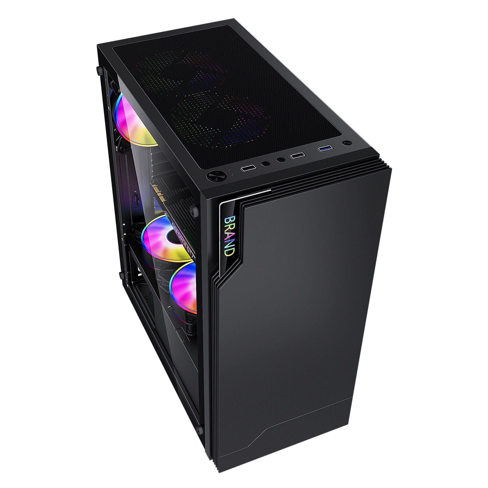 Oem/odm F355-30 Classic Atx Gaming Pc Casing Atx Side Tempered Window ...