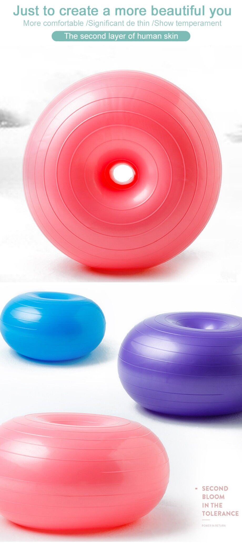 Custom Logo Pvc Yoga Ball Thickened Explosion-proof Mini Donut Apple ...