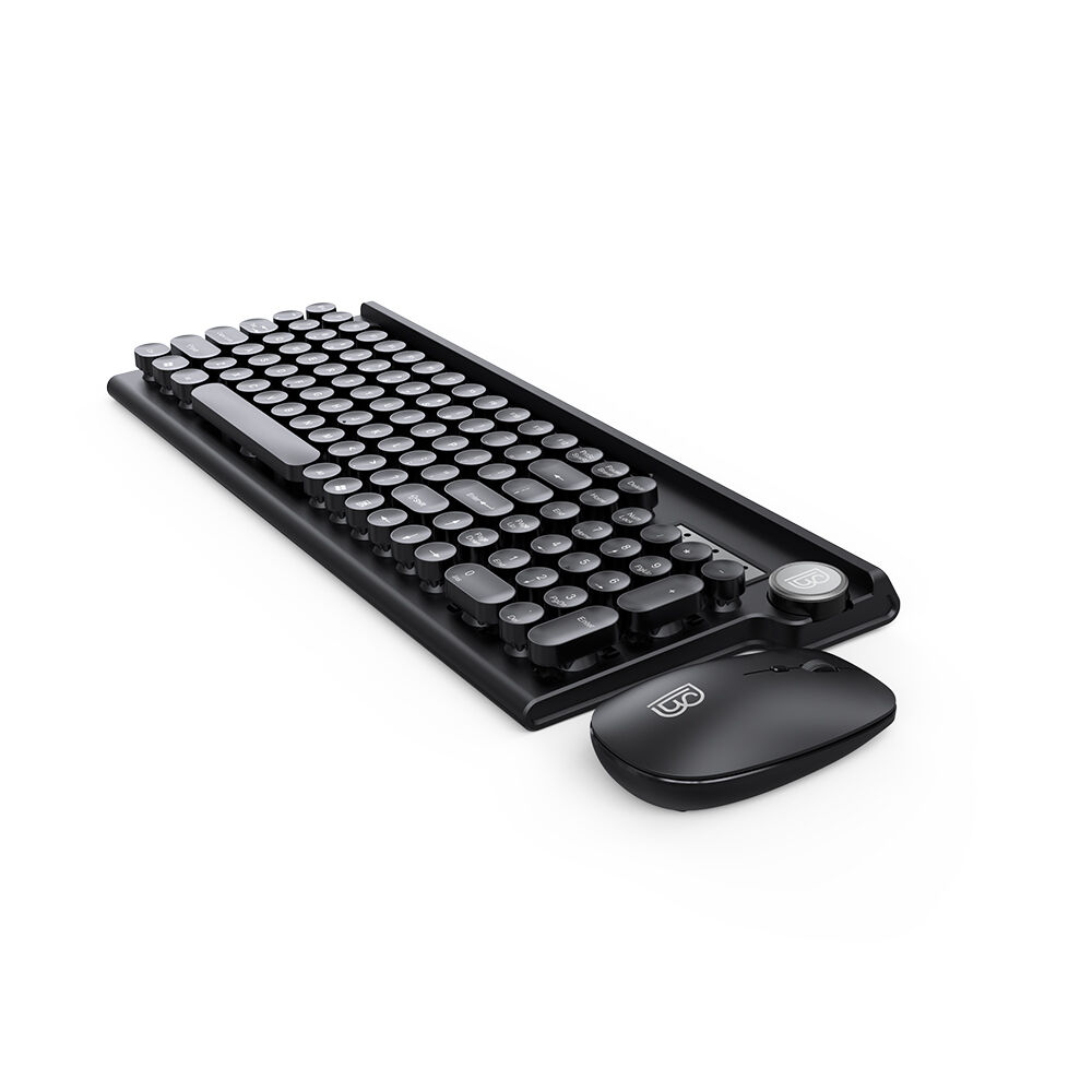 Wireless Keyboard And Mouse Combo, Typewriter Floating Round Keycaps ...