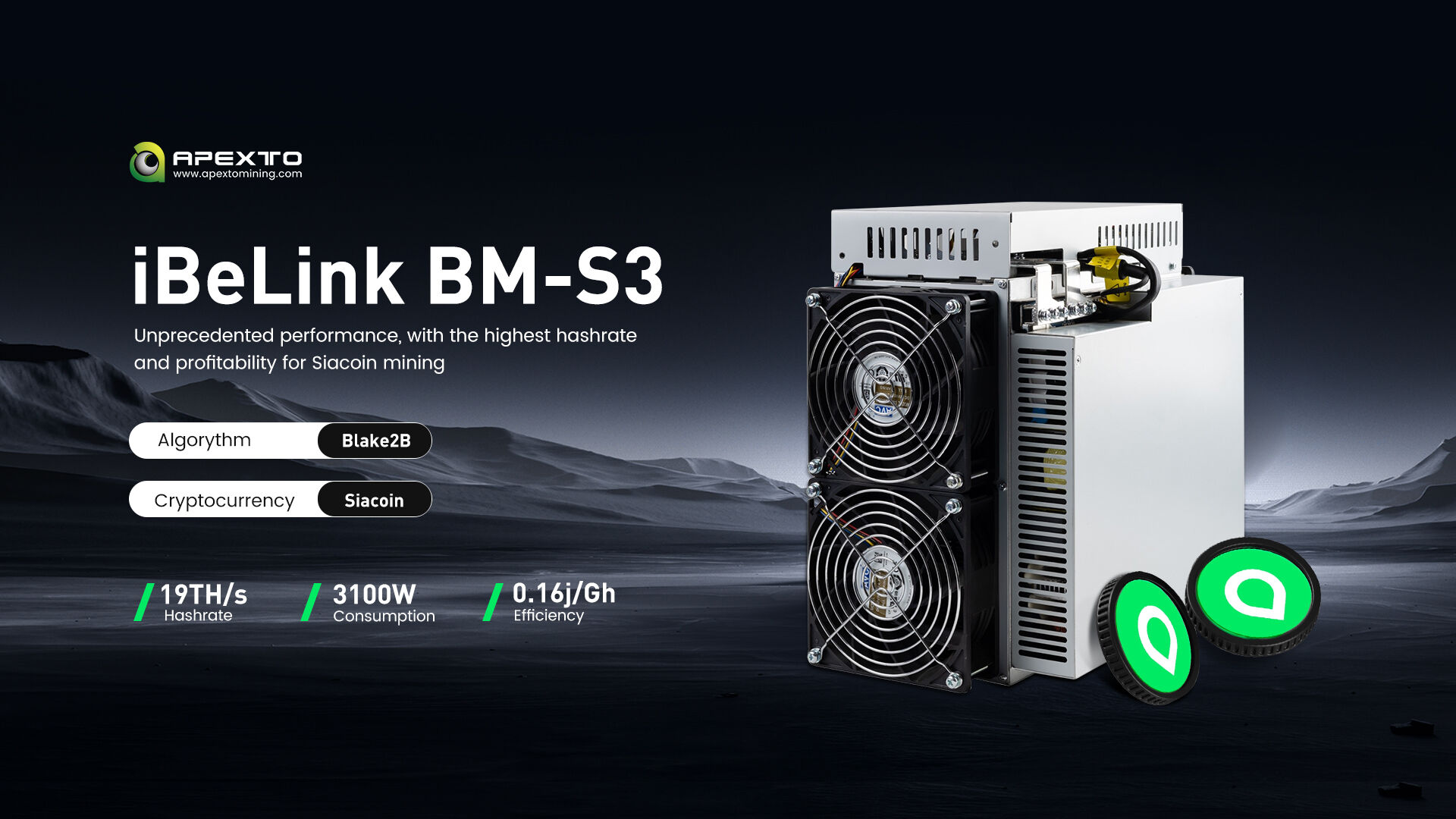 Buy Wholesale China Highest Hashrate Ibelink Bm S3 19th/s 3100w Siacoin ...
