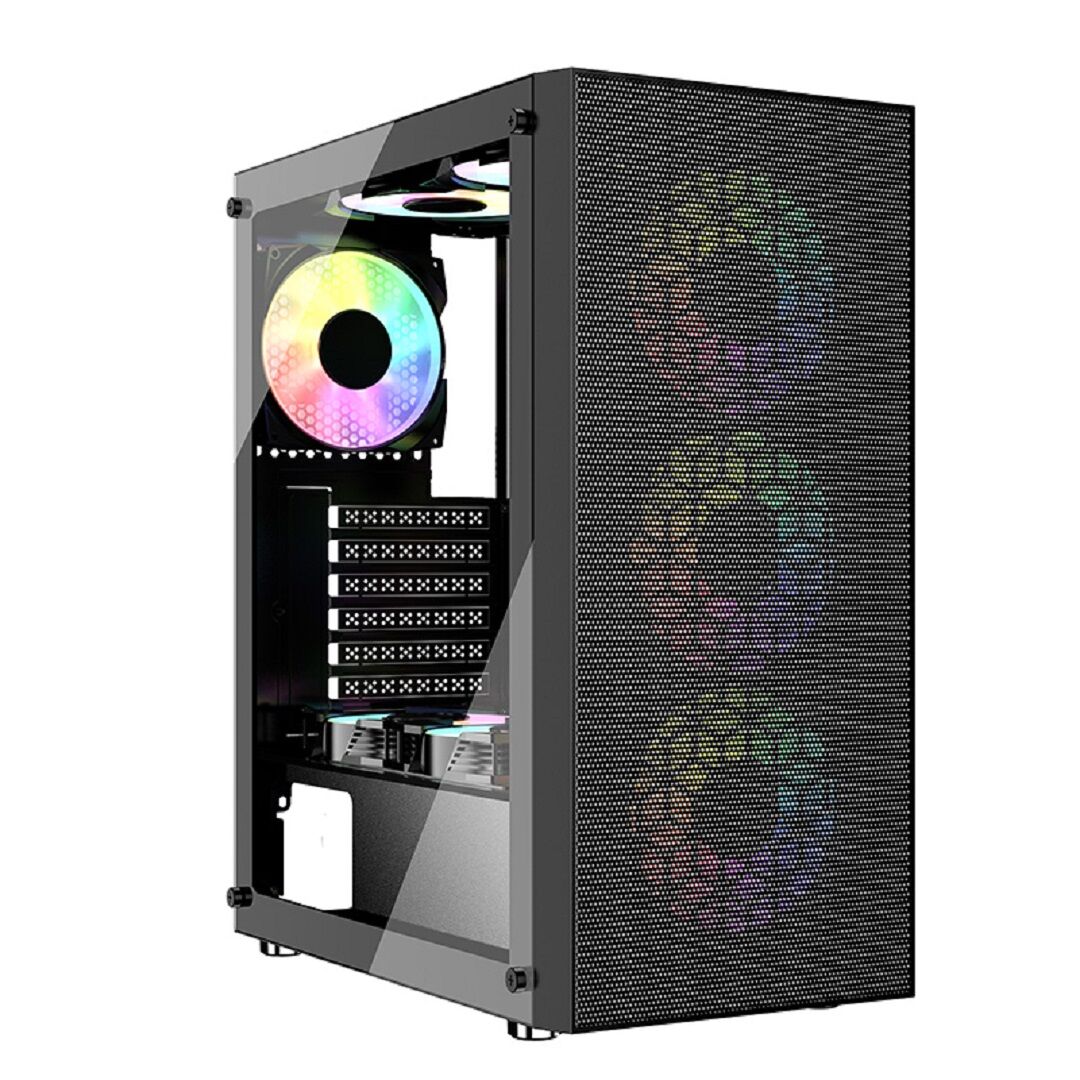 Wholesale Products Black Pc Case Atx Case Gamer Pc Tempered Glass Full ...