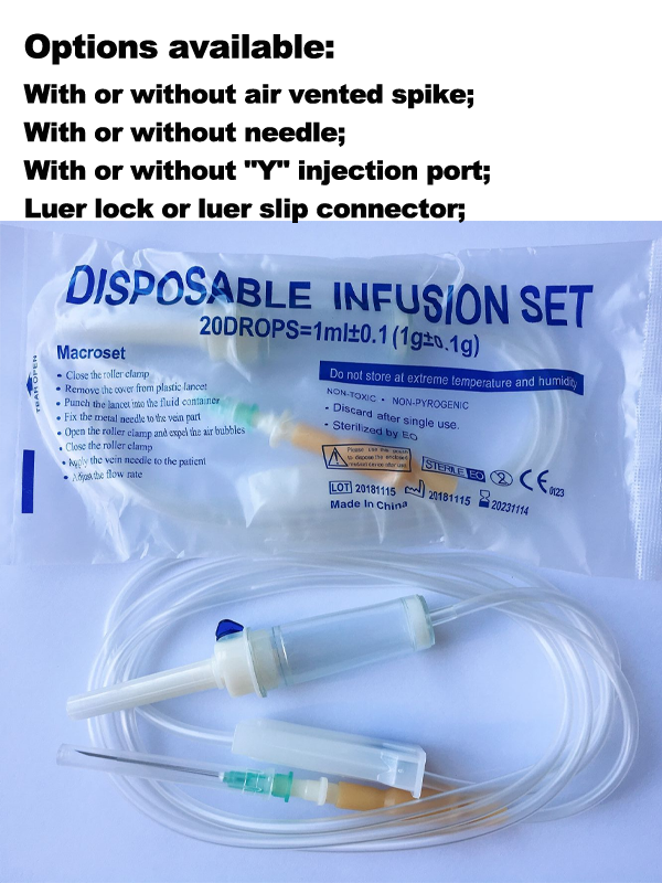Medical Disposable Iv Giving Infusion Drip Set With Pvc Tubing $0.068 ...